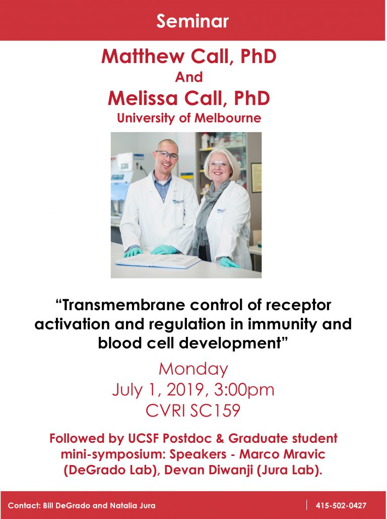 Melissa and Matt Call visit UCSF – Jura Lab